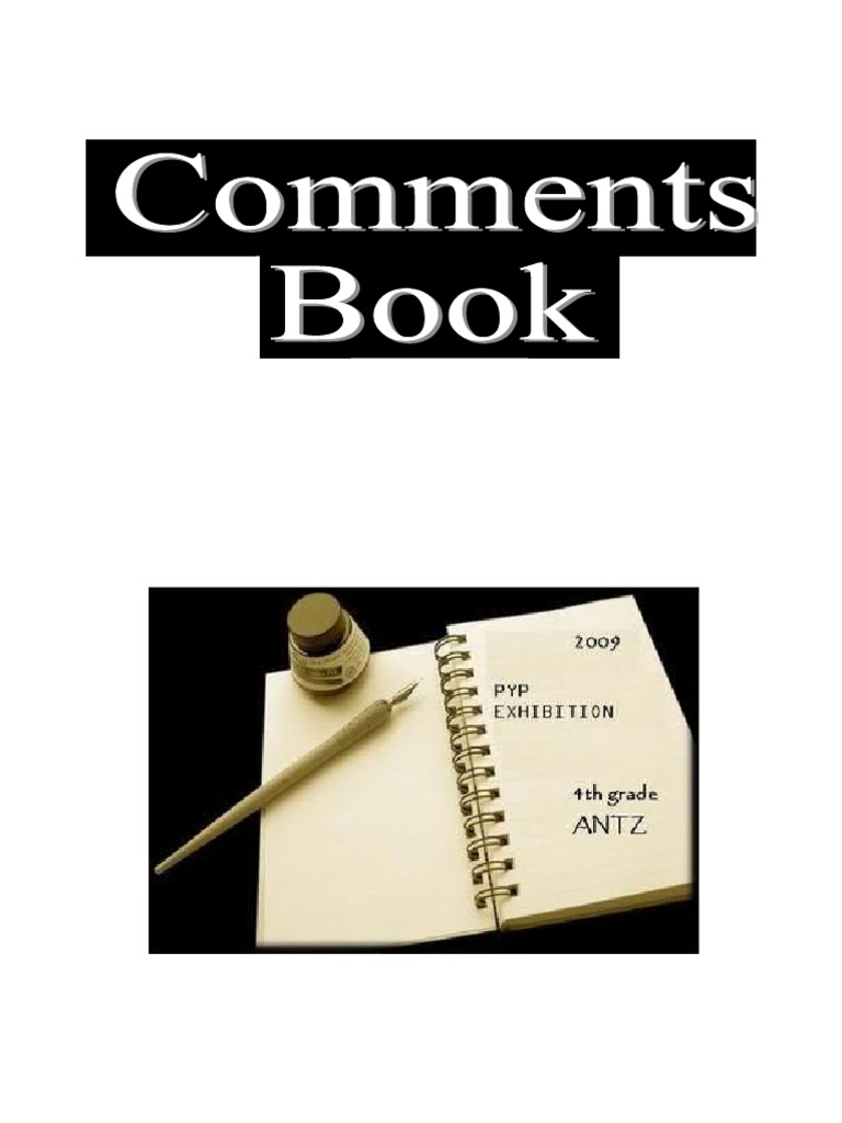 PYP Exhibition - Comments Book | PDF