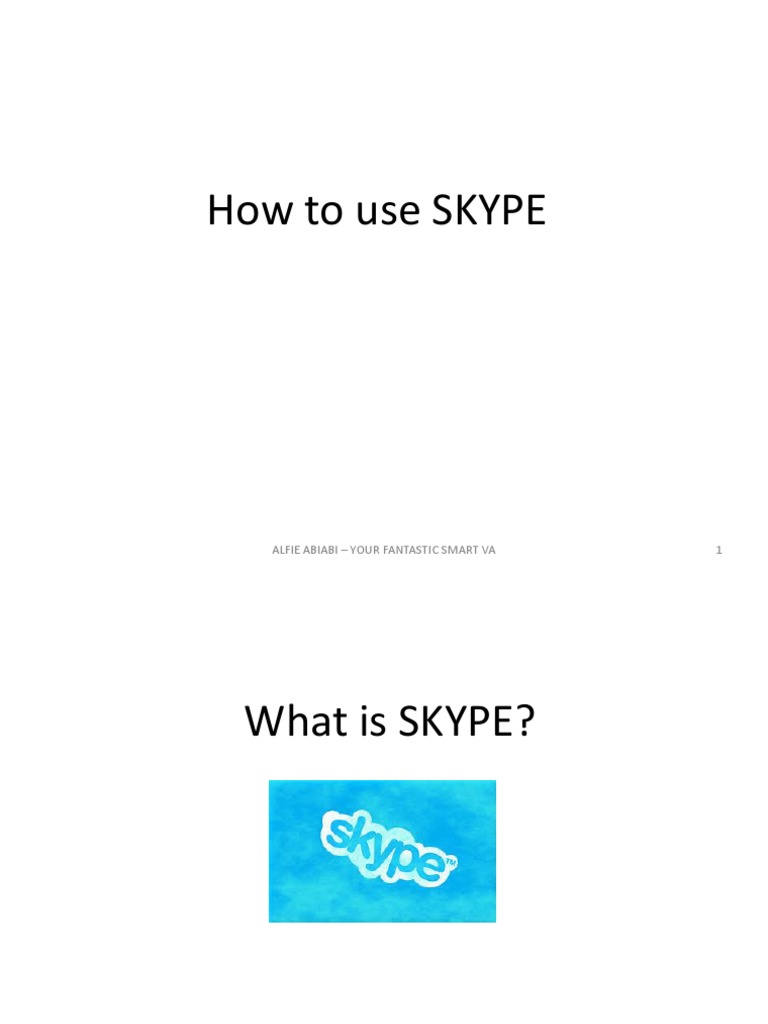How To Use Skype | PDF | User (Computing) | Internet