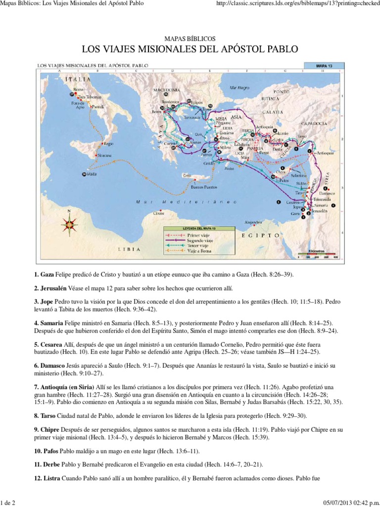 Mapas de los Viajes de Pablo | PDF | Bernabé | Pablo el apóstol