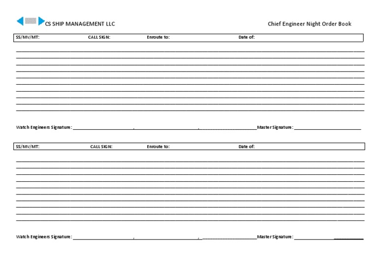 Engineers Night Order Book | PDF