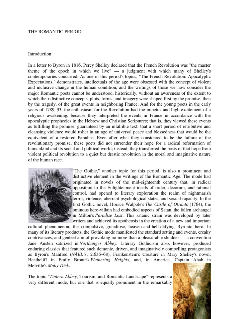 The Romantic Period | PDF | Romanticism | Landscape