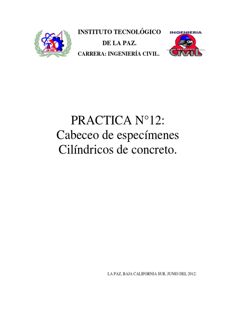 Cabeceo de cilindros con azufre | PDF | Mortero (Albañilería) | Hormigón