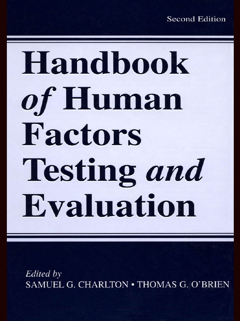 Handbook of Human Factors Testing and Evaluation | PDF | Human Factors ...