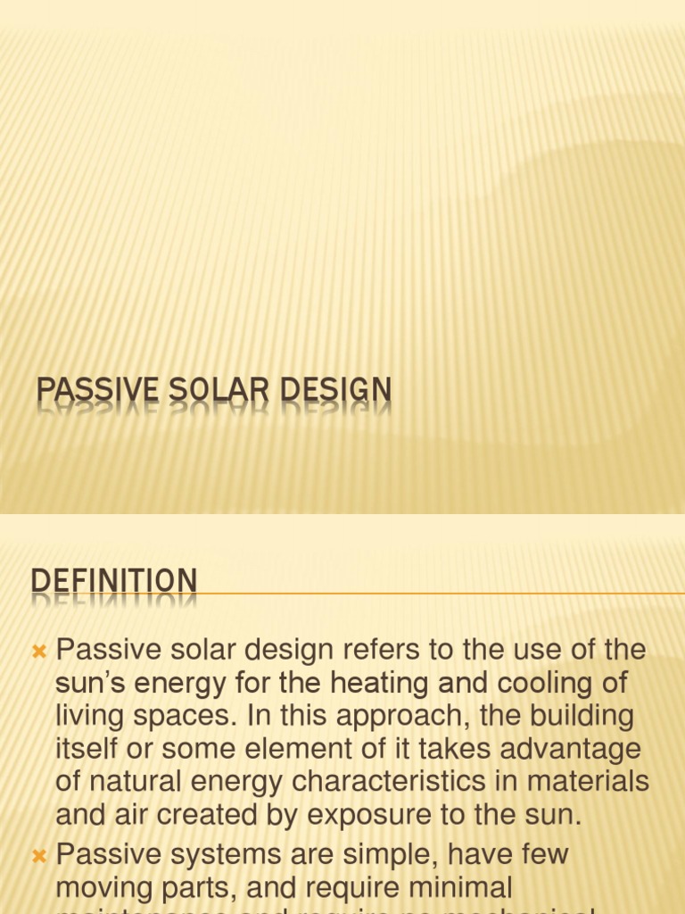 Passive Solar Design | PDF