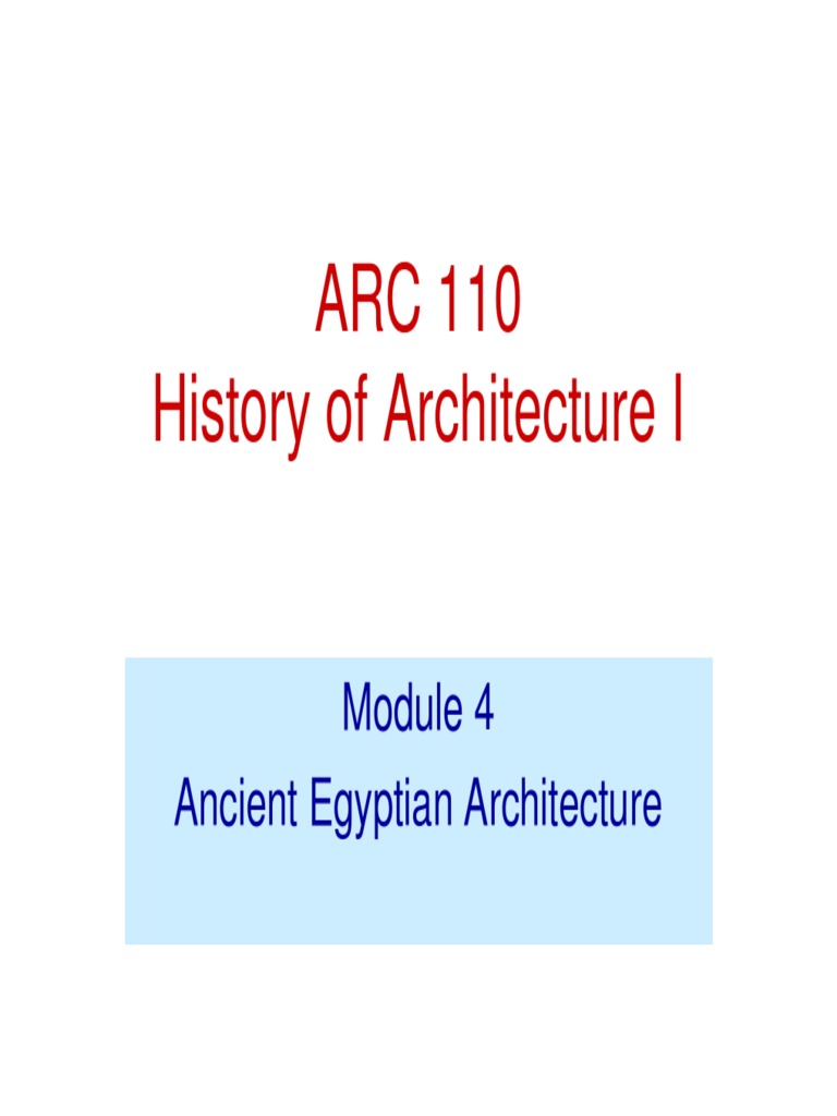 Ancient Egyptian Architecture Overview | PDF | Ancient Egypt | Egyptian ...