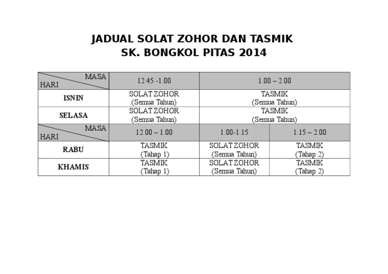 Jadual Tasmik | PDF | Kajian Bahasa Asing | Seni