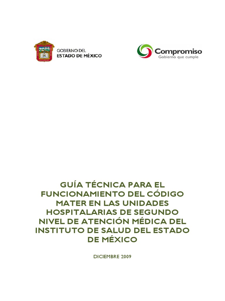 Guia Tecnica para El Codigo Mater en Unidades Hospitalarias | PDF ...
