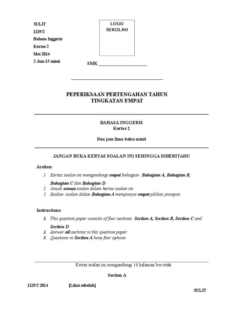English Form 4 Paper 2 | PDF | Libraries | Soybean