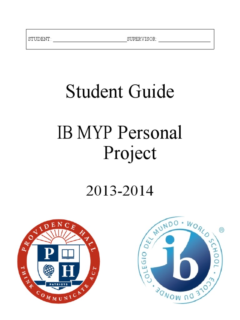 MYP Personal Project Guide | PDF | Learning | Information Literacy