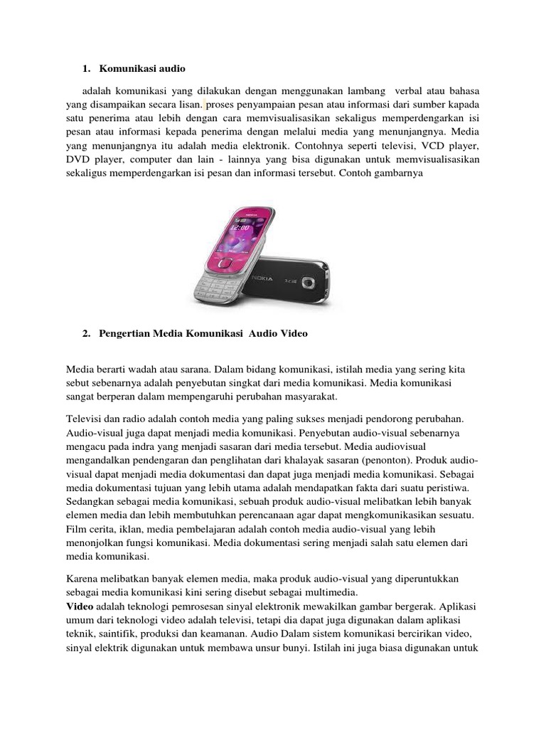 Komunikasi Audio | PDF