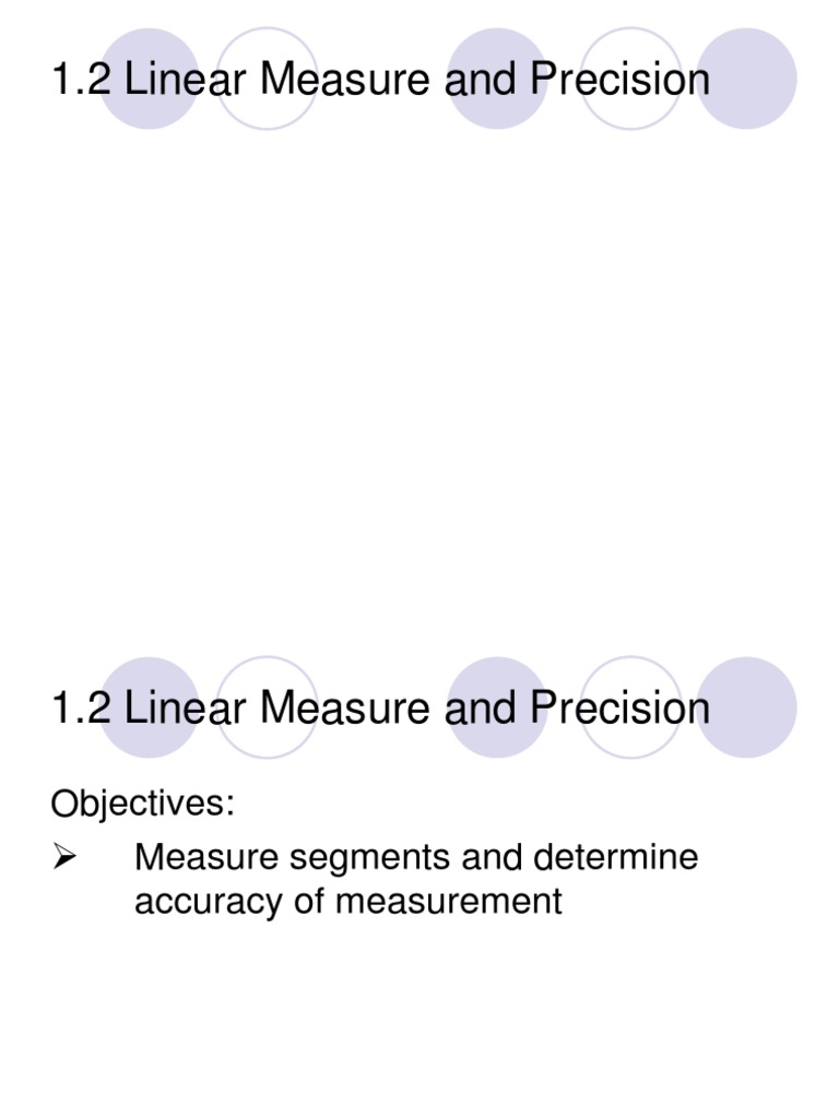 Geometry - 081811 - 1 2 Linear Measure and Precision | PDF ...