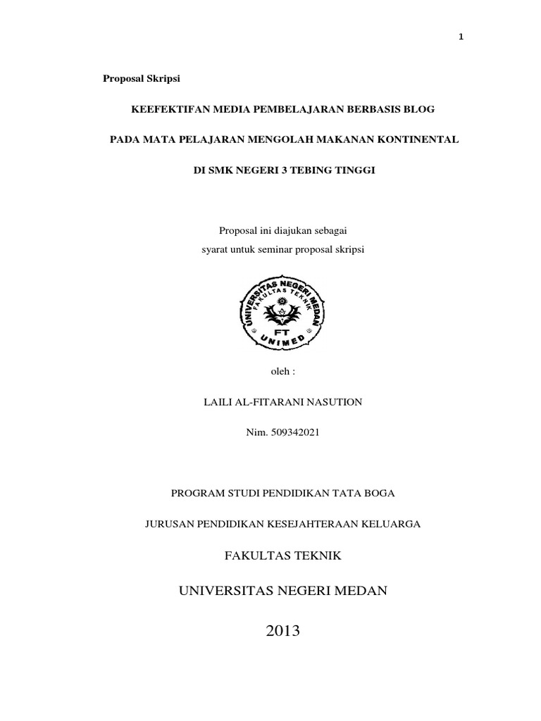 Proposal Skripsi | PDF