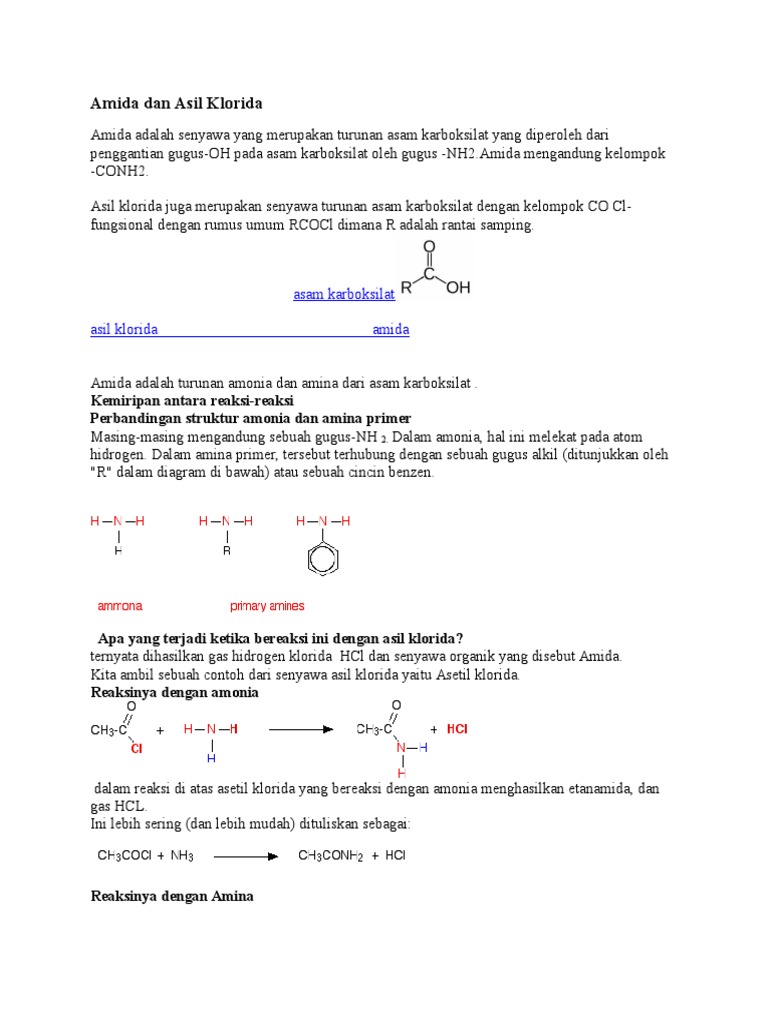 Amida Dan Asil Klorida | PDF | Sains & Matematika