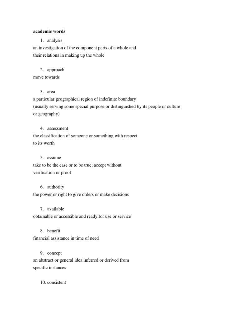 Understanding Academic Vocabulary | PDF | Social Group | Interpretation ...