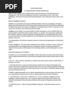 Police Intelligence Operation | PDF