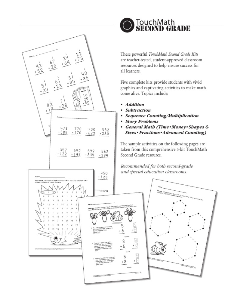TouchMath Second Grade Kits Overview | PDF | Multiplication | Division ...