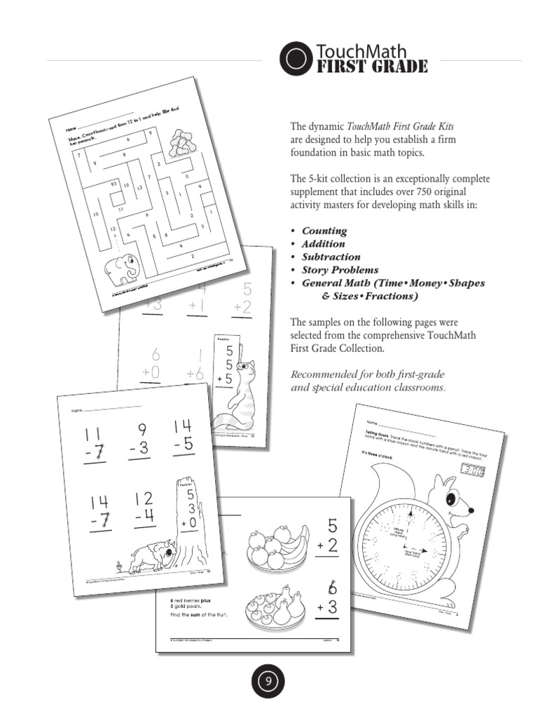 TouchMath 1st Kit Addition Sample Set | Physics & Mathematics | Mathematics