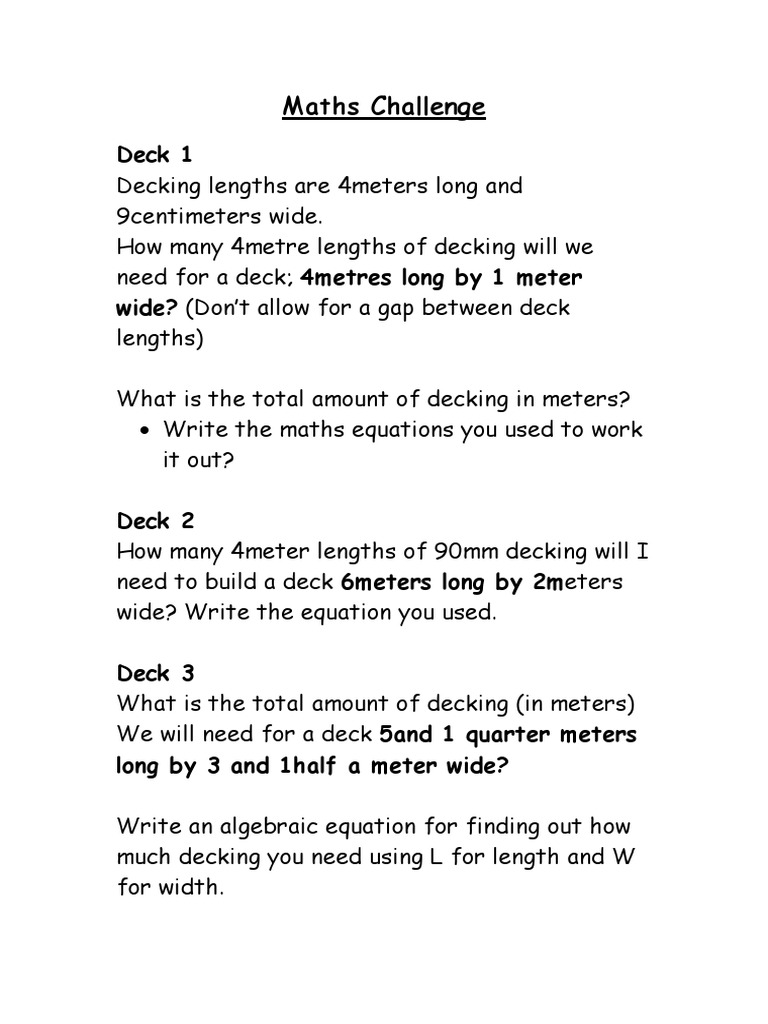 Maths Challenge | PDF