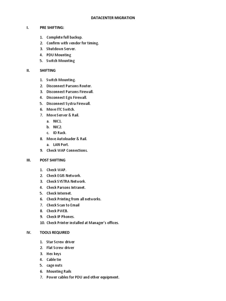 Data Center Migration Pdf