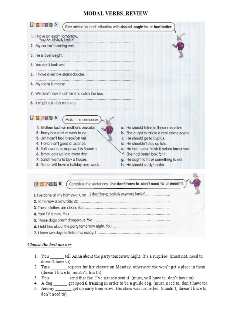 Modal Verbs Review | PDF