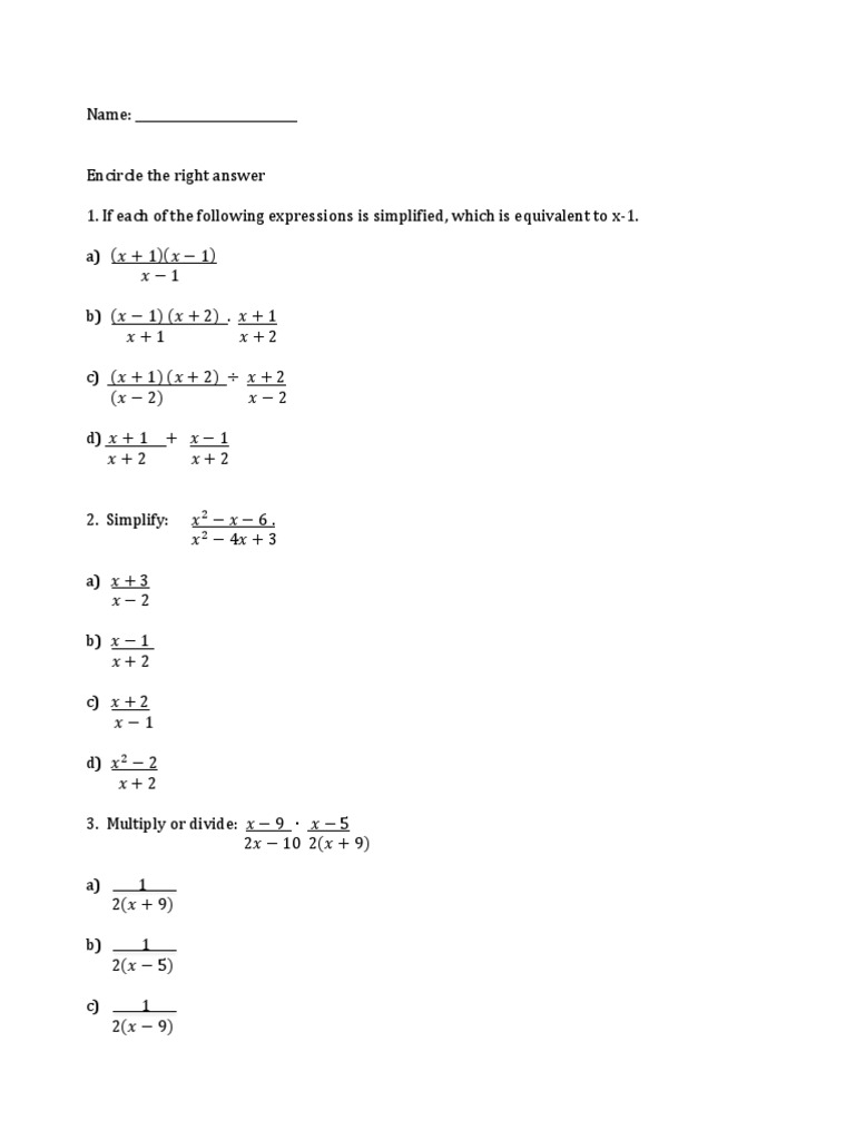 Math Problem Worksheet and Answers | PDF | Multiplication ...