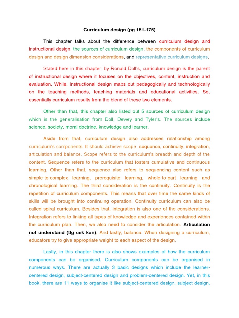 Curriculum Design | PDF | Instructional Design | Curriculum