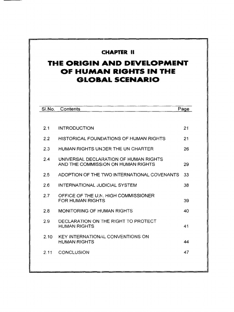 THE ORIGIN AND DEVELOPMENT OF HUMAN RIGHTS IN THE GLOBAL SCENARIO ...
