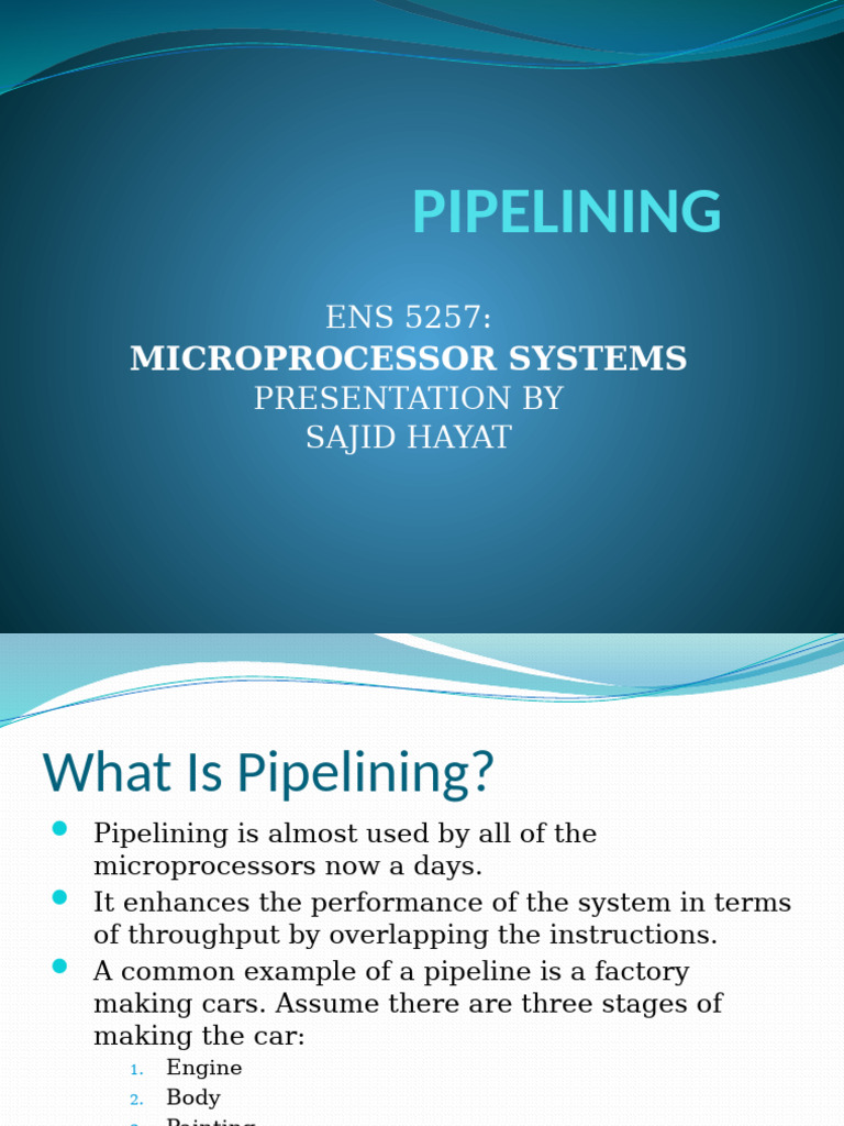 PipeLining in Microprocessors | PDF | Instruction Set | Central Processing Unit