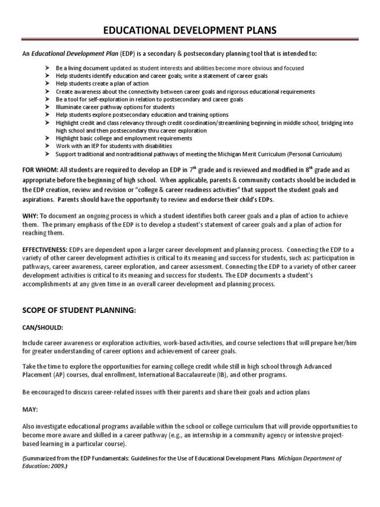 An Educational Development Plan | PDF | Secondary School | Curriculum