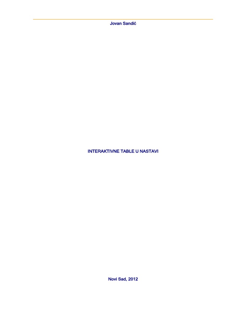 Interaktivne Table U Nastavi | PDF