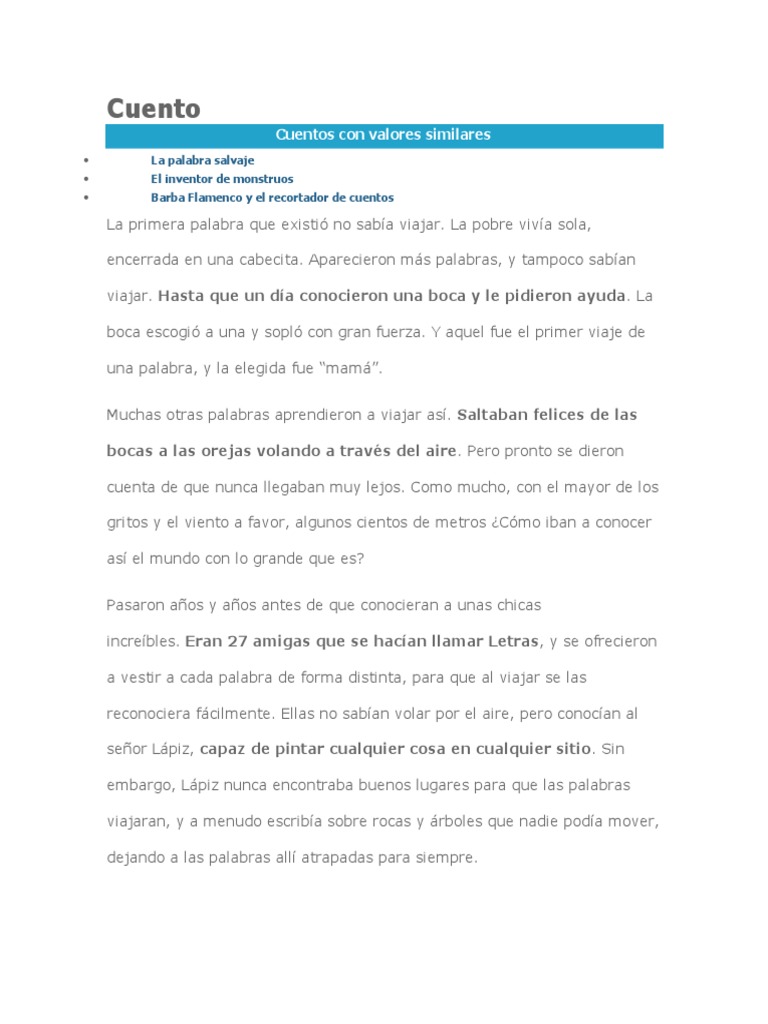 El viaje de las palabras | PDF
