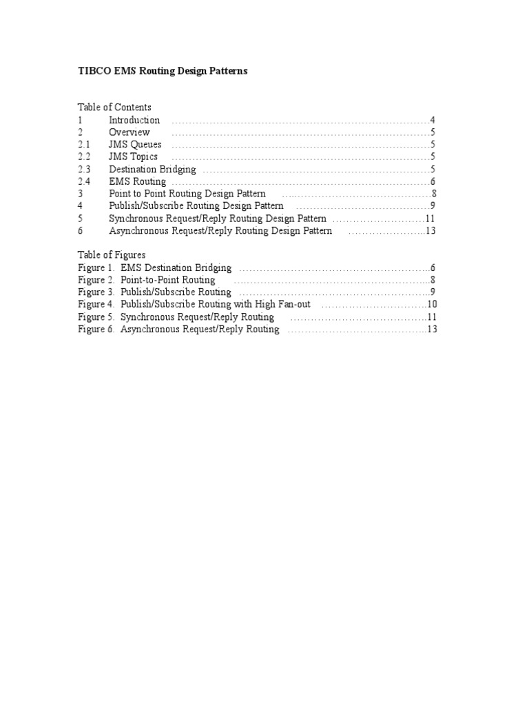 TIBCO EMS Routing Design Patterns | PDF | Server (Computing) | Distributed Computing Architecture