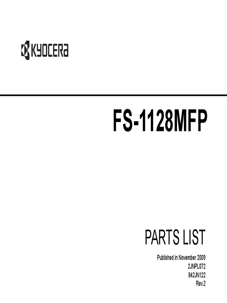 FS 1128MFP Parts | PDF | Clutch | Machines