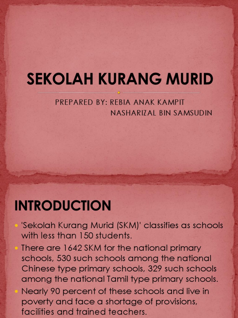 Sekolah Kurang Murid | PDF | Social Group | Teachers