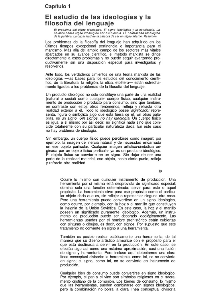Voloshinov, Cap1y2 | PDF | Ciencias sociales | Filosofía