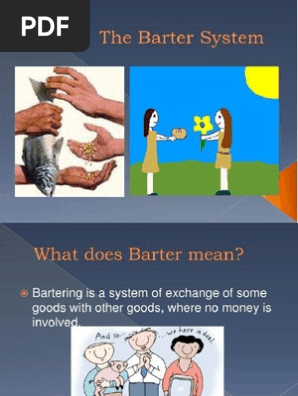 Money Barter System Of Exchange Images Barter System Illustration