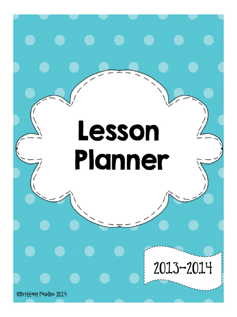 Lesson Planner Freebie | PDF | Behavior Modification | Learning