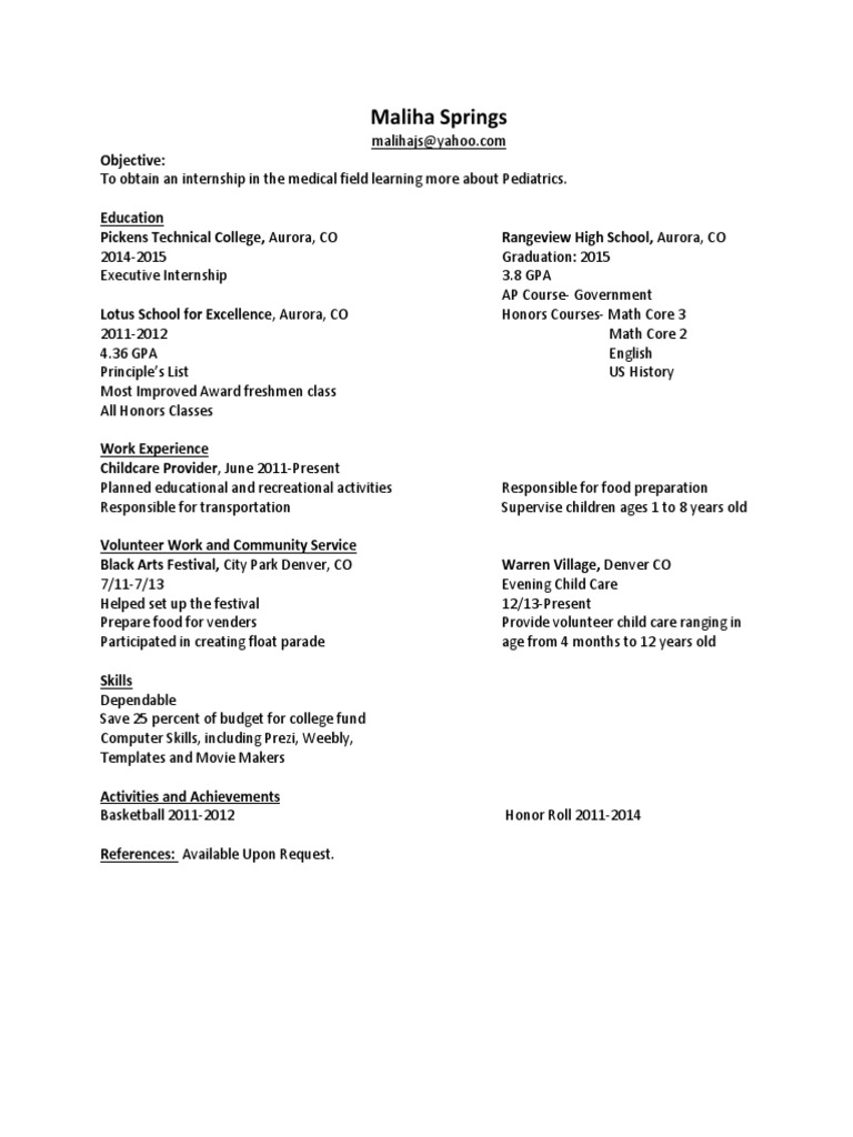 Malihas Resume | PDF