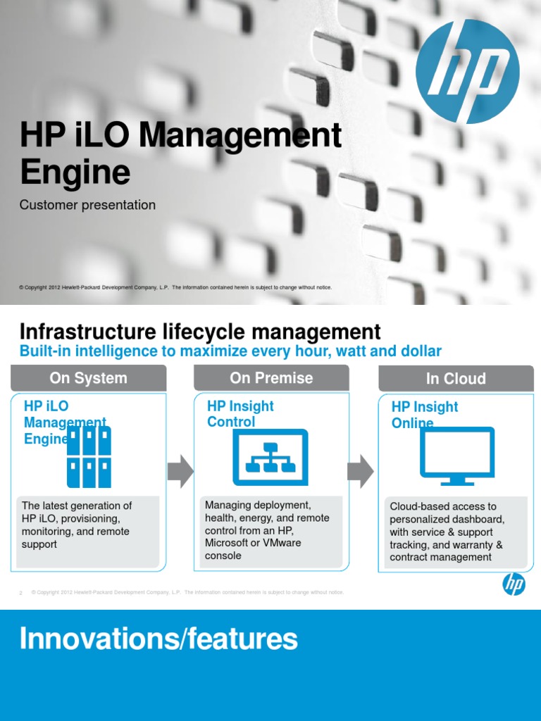 1 HP ILO Management Engine | PDF | Hewlett Packard | Flash Memory