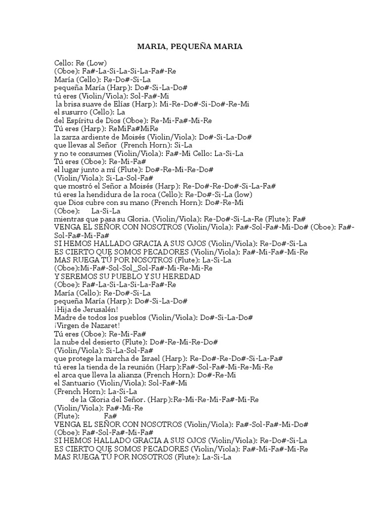 María, Pequeña María | PDF