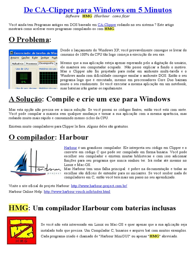 De CA Clipper para HMG | PDF | Famílias de sistemas operacionais ...