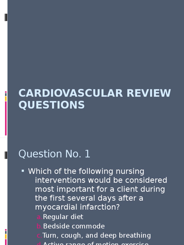 Cardiovascular Review Questions | Download Free PDF | Heart ...