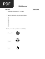 Nursery Maths Test Paper | PDF