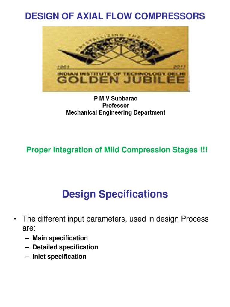Axial Compressor Design Parameters | PDF | Turbine | Materials Science