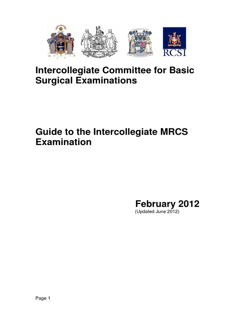 Mrcs Syllabus | PDF | Thrombosis | Surgery