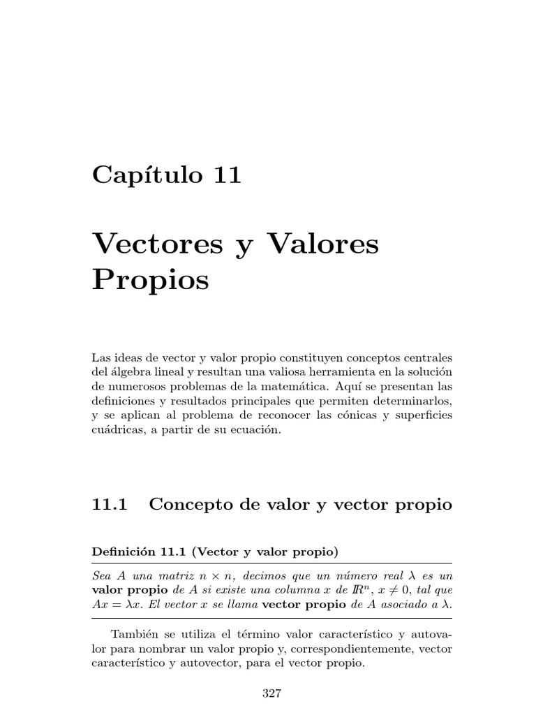 Valores y Vectores Propios | PDF | Valores propios y vectores propios ...