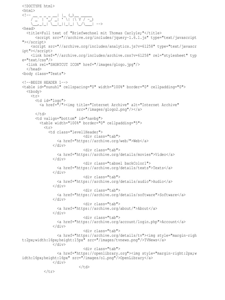Briefwechsel Mit Thomas Carlyle | PDF | Cascading Style Sheets | Web Design