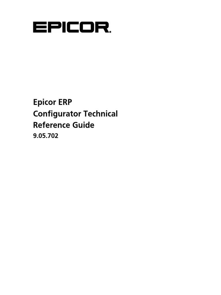 Epicor Configurator | PDF | Algorithms | Trademark