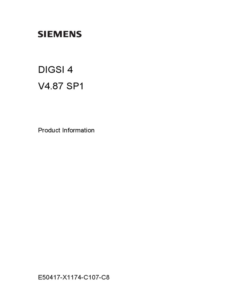 Product Information DIGSI V4 87-SP1 | PDF | Installation (Computer ...
