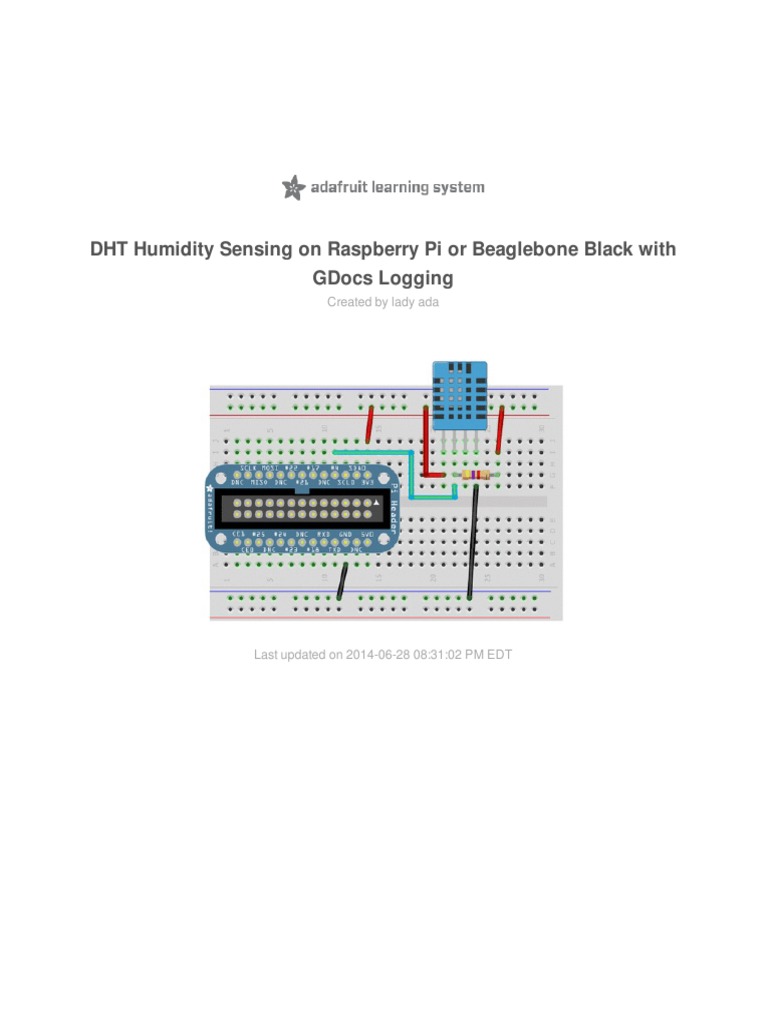 Dht Humidity Sensing On Raspberry Pi With Gdocs Logging Pdf Library Computing Python